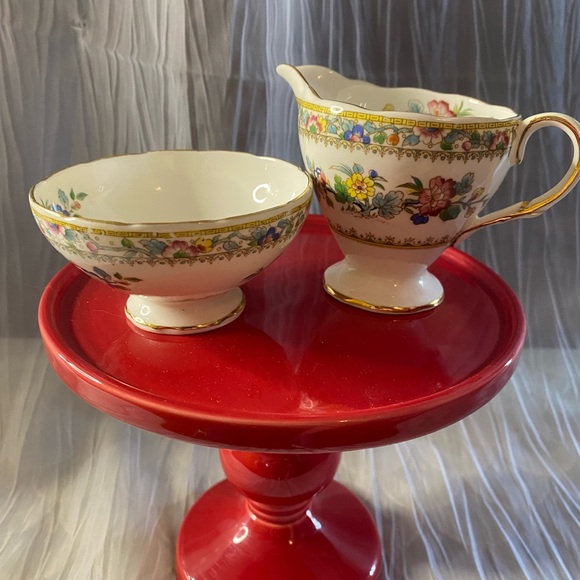 Foley | Dining | Vintage Foley Ming Rose Creamer Open Sugar | Poshmark